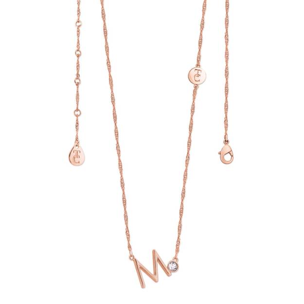 Letter M Rose Gold Pendant | 753-1435 | gifts .ie